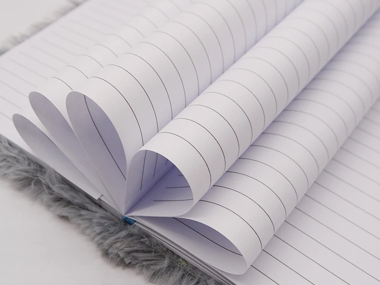 Custom Personalized Cute Composition Fluffy Notebook With 3d - Buy ...