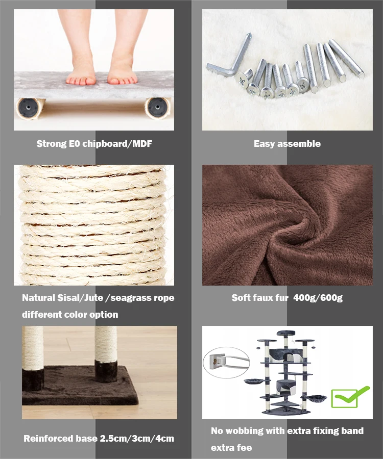 Cat Trees For Big Cats Scratching Post Activity Tree Detachable Toy ...