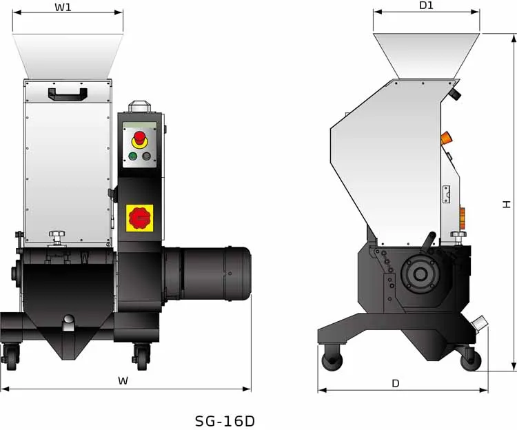 Shini Sg-16n Series Low Speed Granulator / Staggered Blade Granulator ...
