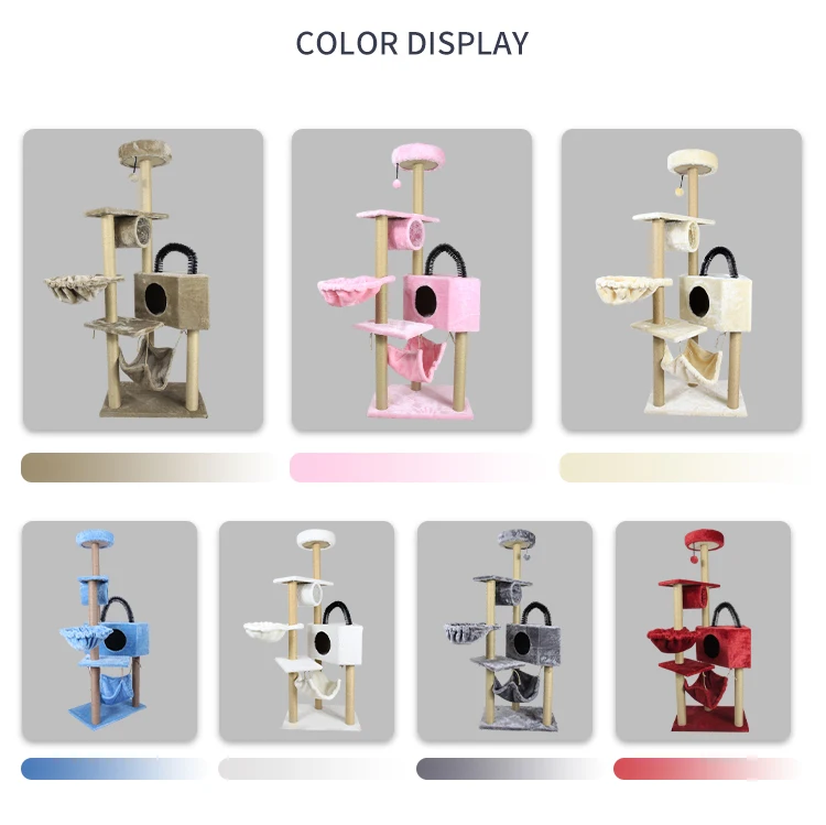 High Quality Large Wooden Scratch Climbing Tower Tall Cat Scratching ...