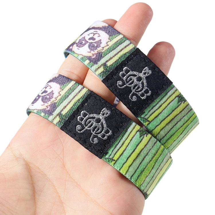 Custom Polyester Elastic Fabric Bracelet Wristband - Buy Elastic Fabric ...