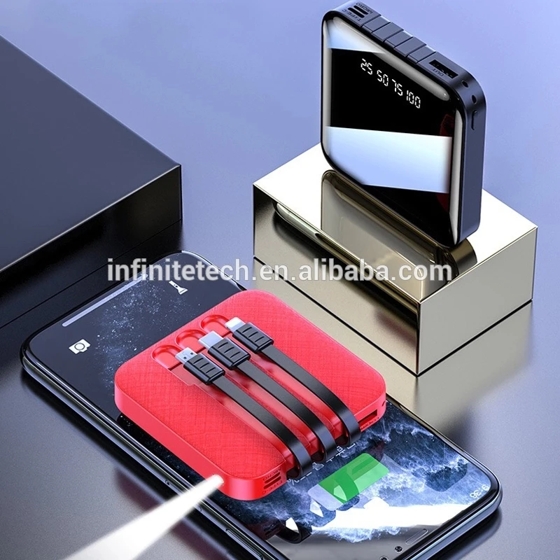 2021 New Arrivals Ultra Thin Portable Mini Powerbank Small Slim Led ...