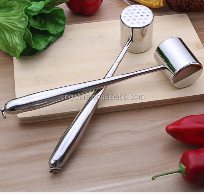 Tender Meat Hammer Kitchen Gadget Sturdy Meat Mallet Hammer Stainless ...