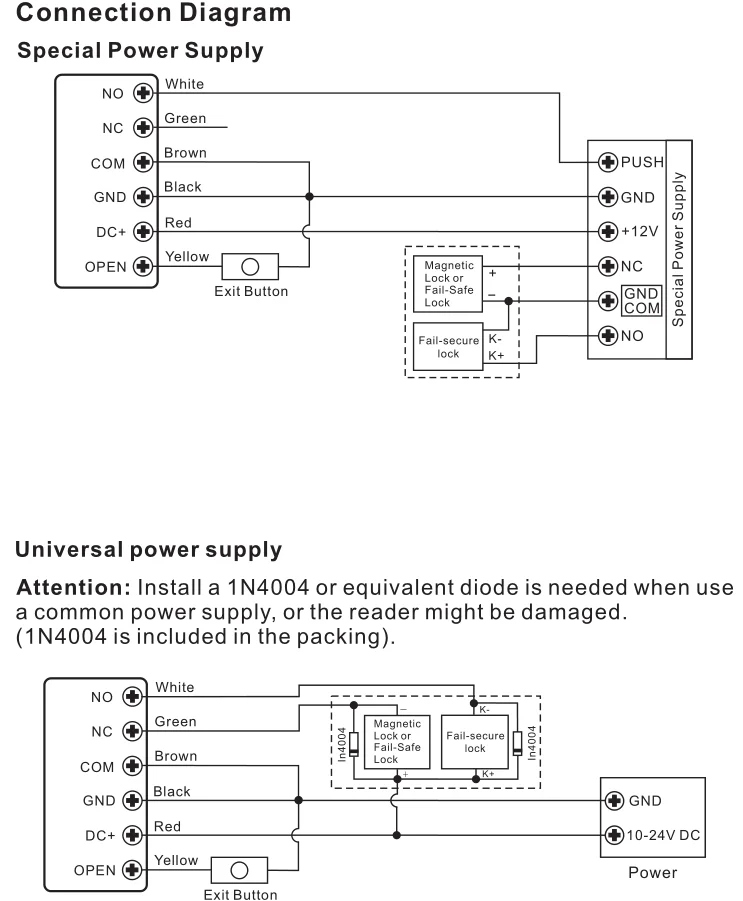 13.56mhz NFC Access Control RFID Reader with Relay Output