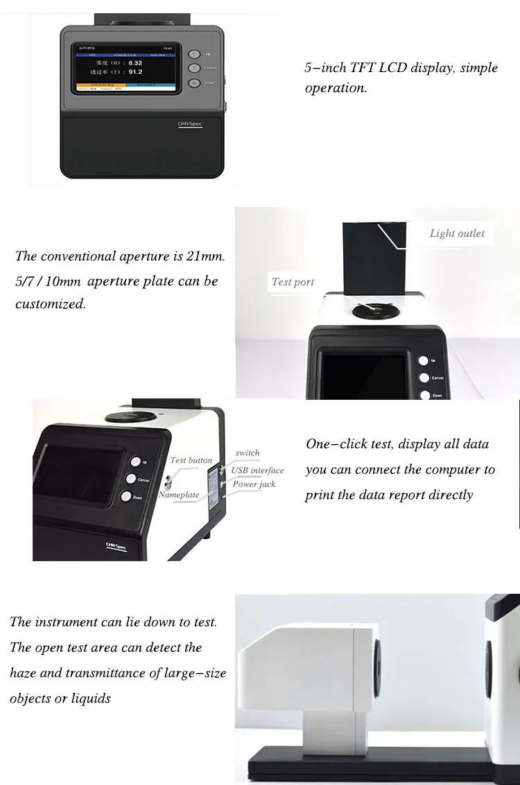 Chn Spec Th-100 Astm D1003 Haze Tester Test Light Transmittance And ...