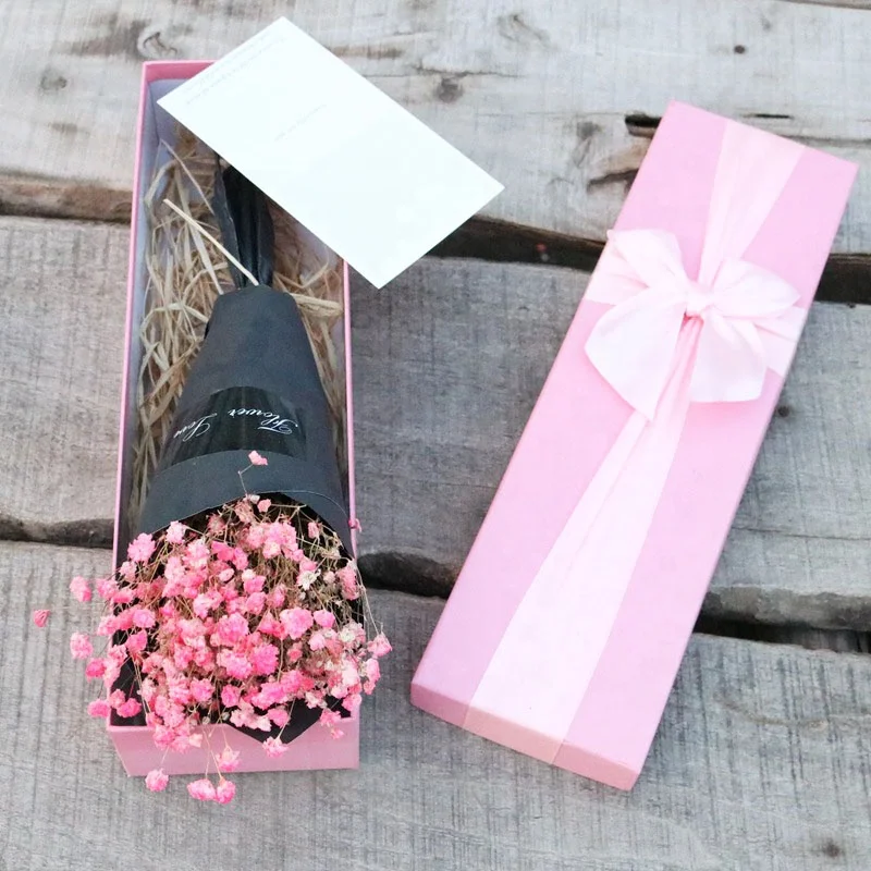 Custom Full-color Printing Bouquet Paper Cardboard Flower Box Long Stem ...