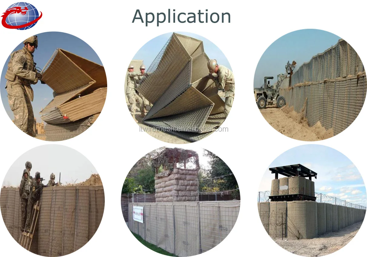 Gabion Bastion Blast Wall Explosion-proof Anti-explosion Wall For Use Wire Mesh Gabion Defensive ...
