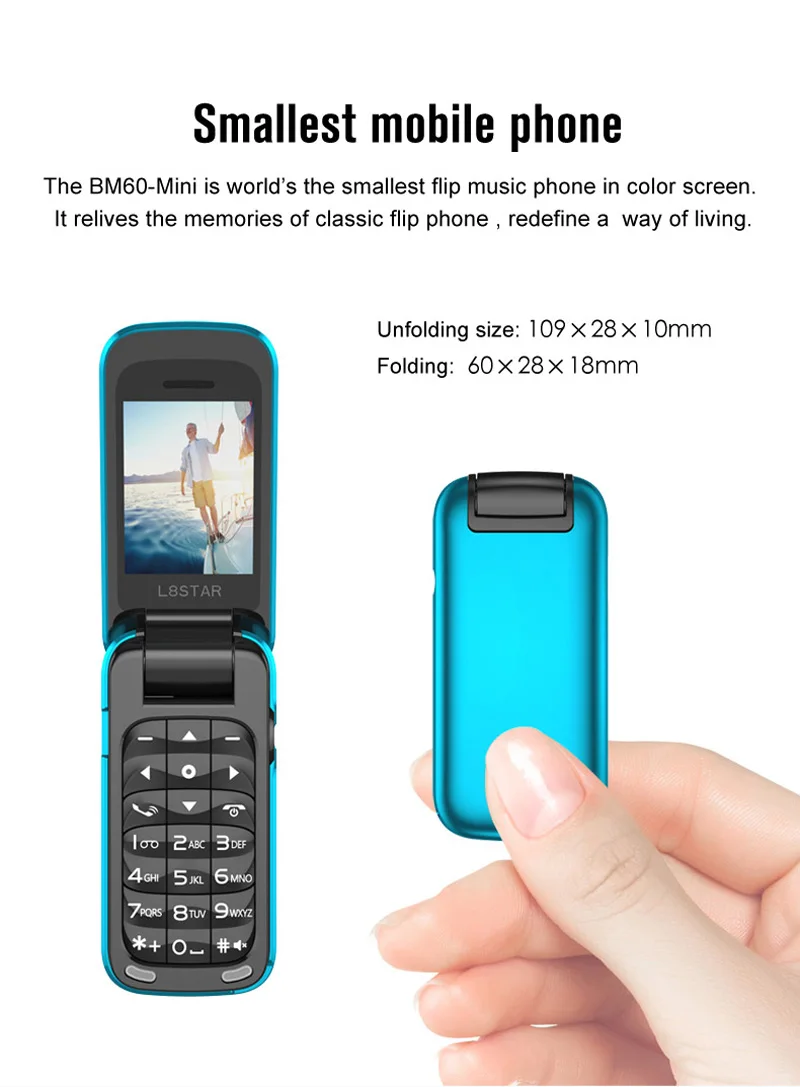 1.14 Inch Magic Voice Changer Small Size Mini Cute Flip Mobile Phone ...