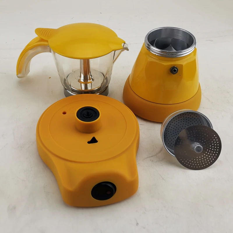 European Electric Espresso Coffee Maker - 3 Cups Moka Pot