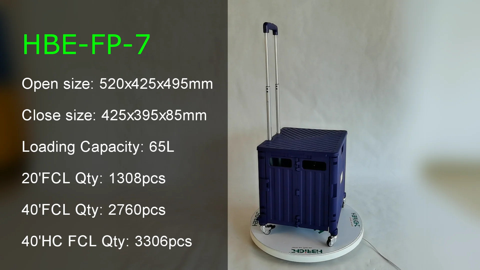 Plastic Box Pack And N Roll Folding Trolley Cart - Buy Pack And Roll ...