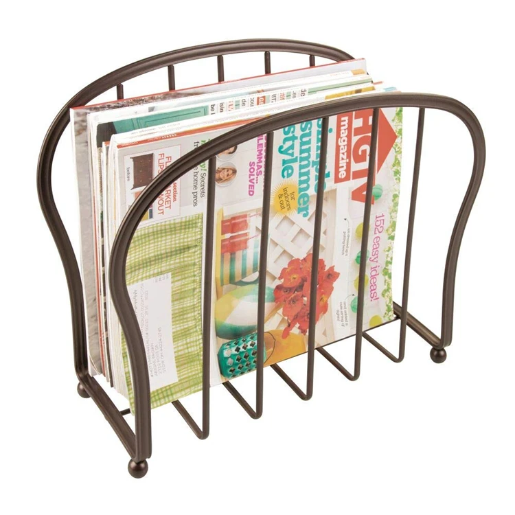 Modern Decorative Metal Wire Standing Magazine Holder - Buy Magazine ...