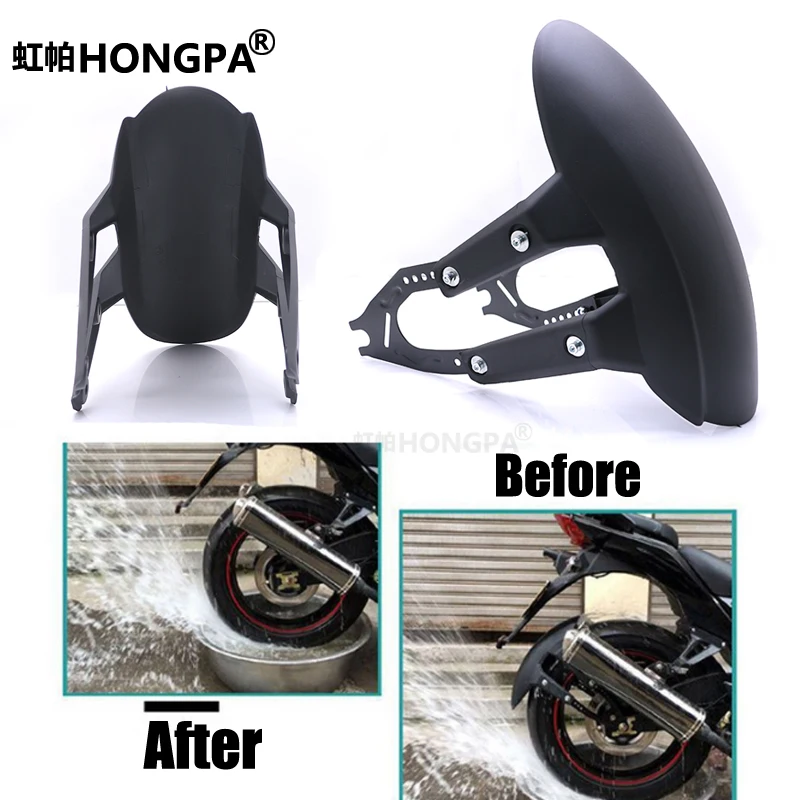 Universal Black Plastic Motorcycle Rear Wheel Fender Mudguard Rear ...