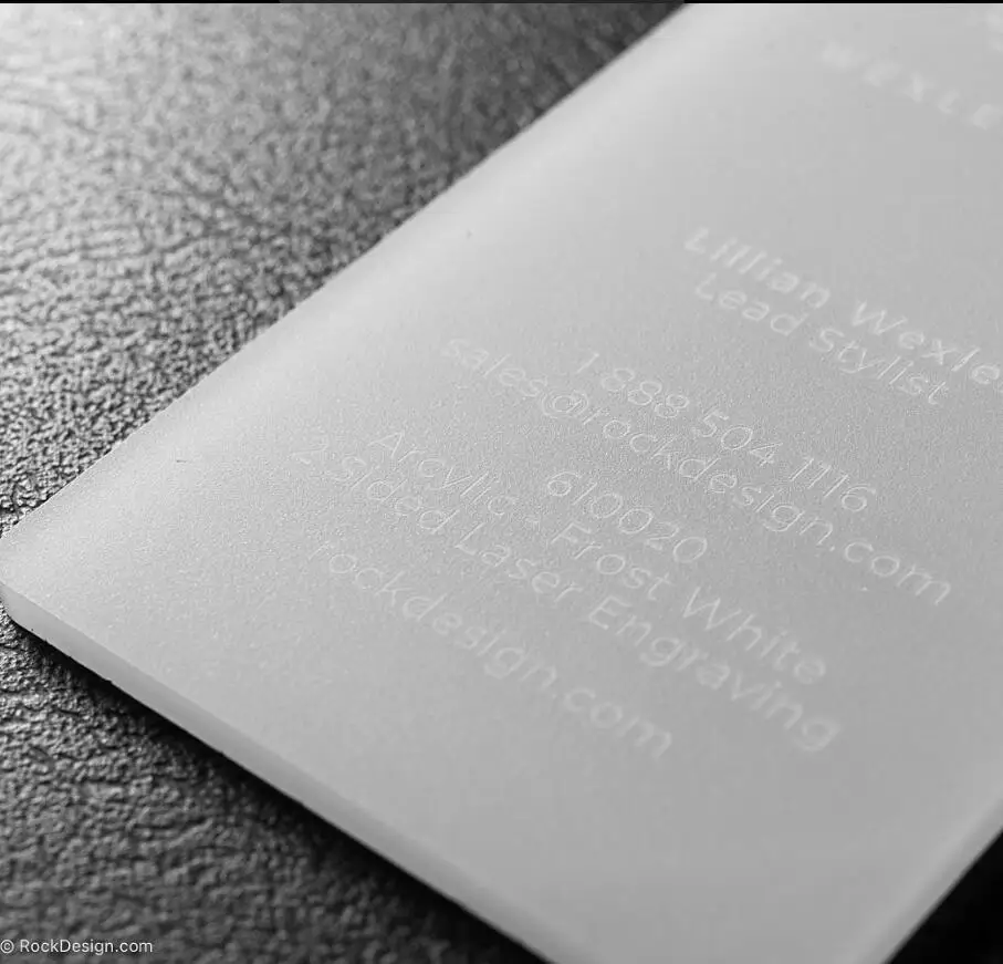 Laser Engraved Frost Acrylic Sheets - Customizable Shapes