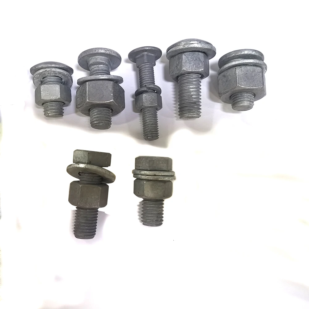 Highway Guardrail Fasteners - Durable Carbon Steel Bolts