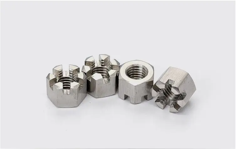 Din 935 Din 937 Grade A And B Hexagon Slotted Castle Nut M6-m52 - Buy ...