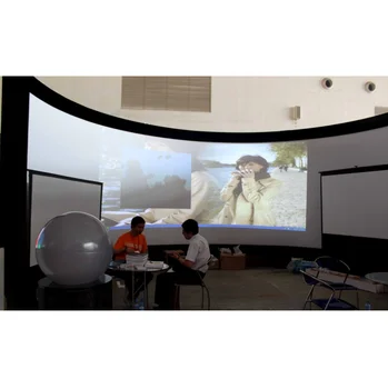 180 Degree Curved Projection Screen,3d Silver Projector Screen - Buy ...