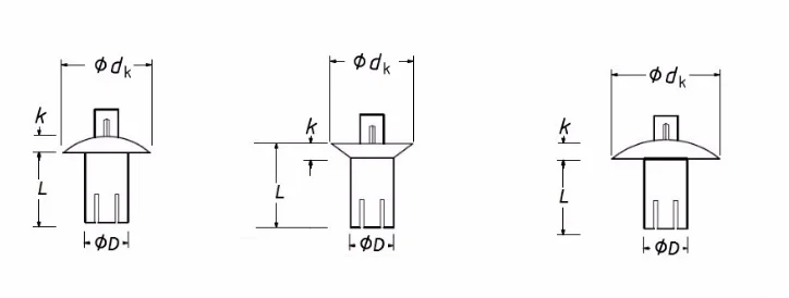 3/16 X 3/8 Countersunk Drive Pin Rivet Aluminum - SHKH