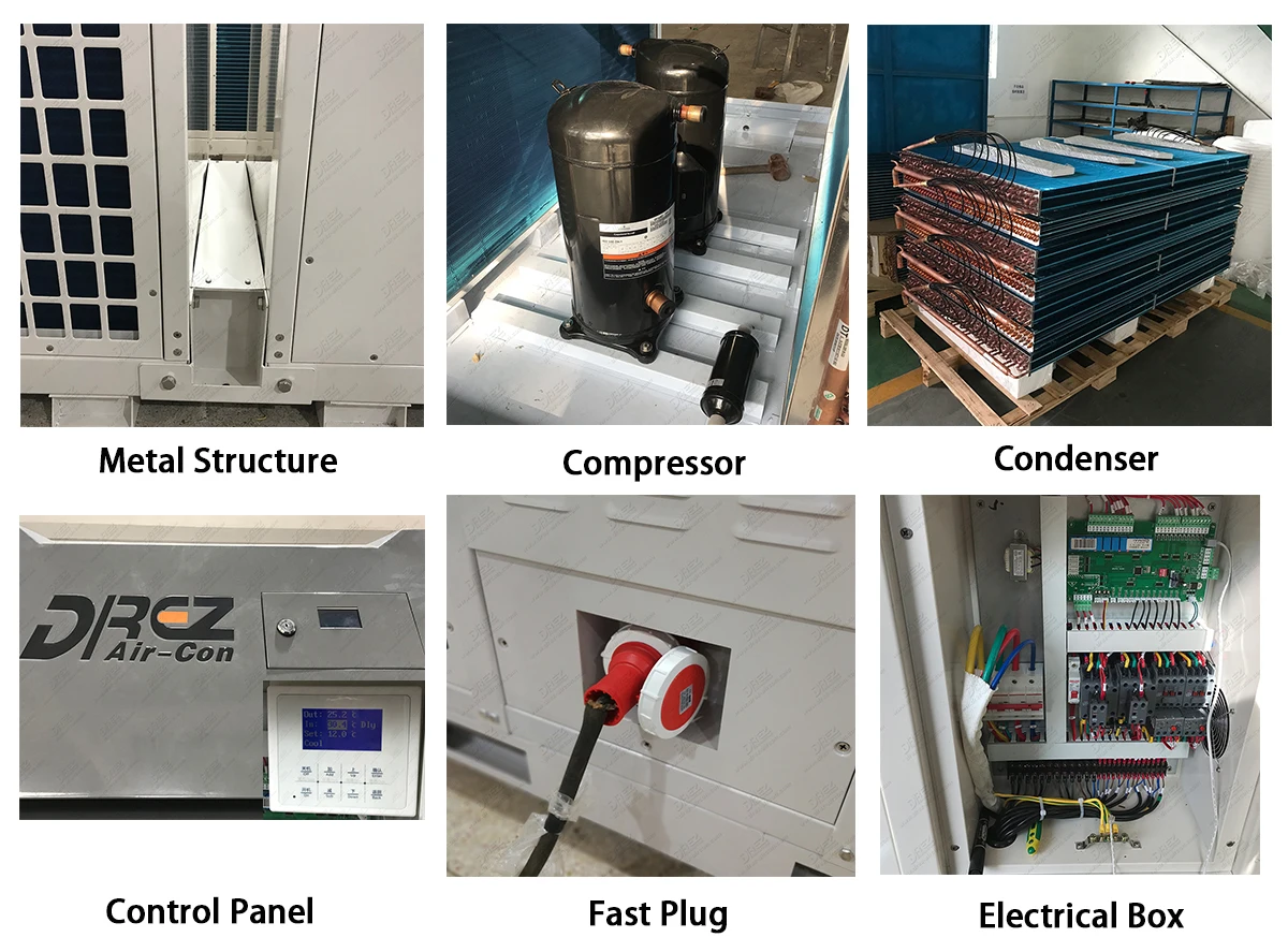 300000BTU salón de bodas aire acondicionado parte Aircond sistema 25hp ...