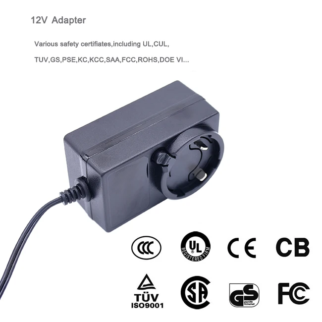 Universal 12v 2a Dc Power Supply Adapter With Detachable Plugs (us Kr ...