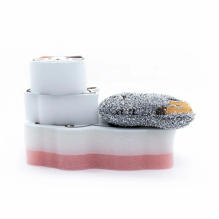 2019 New Cat Cartoon Shape Sponge Kitchen Cleaning Sponge - Buy Kitchen ...