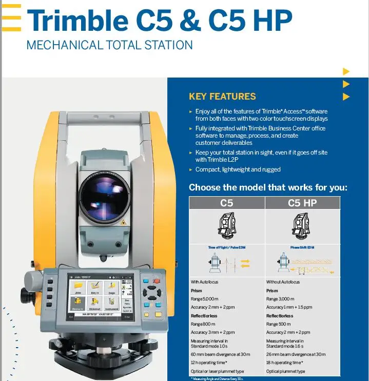 Trimble C5 Total Station - High Accuracy Surveying Equipment