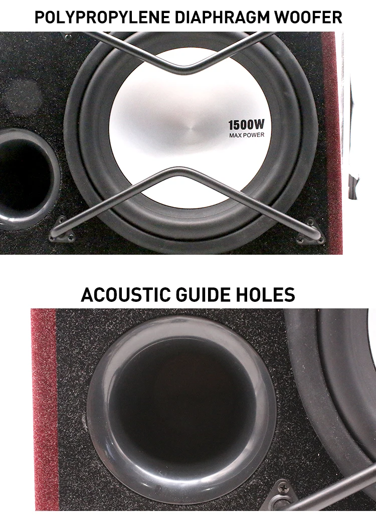 Kuerl 10 Inch Car Subwoofer - 150W RMS, 12V Active Auto Bass Speaker ...