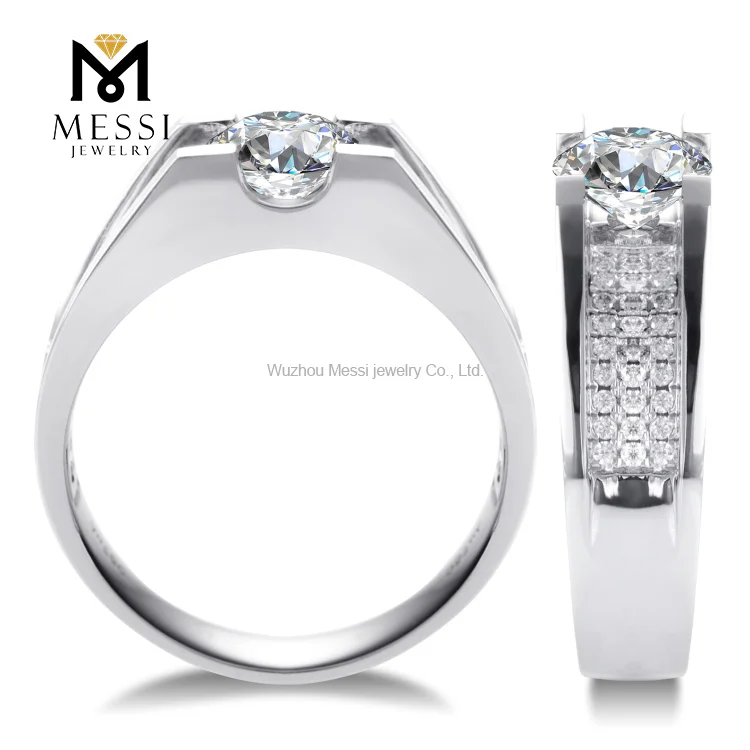 Messi Custom Design Jewelry - 14K 18K Gold Moissanite Ring