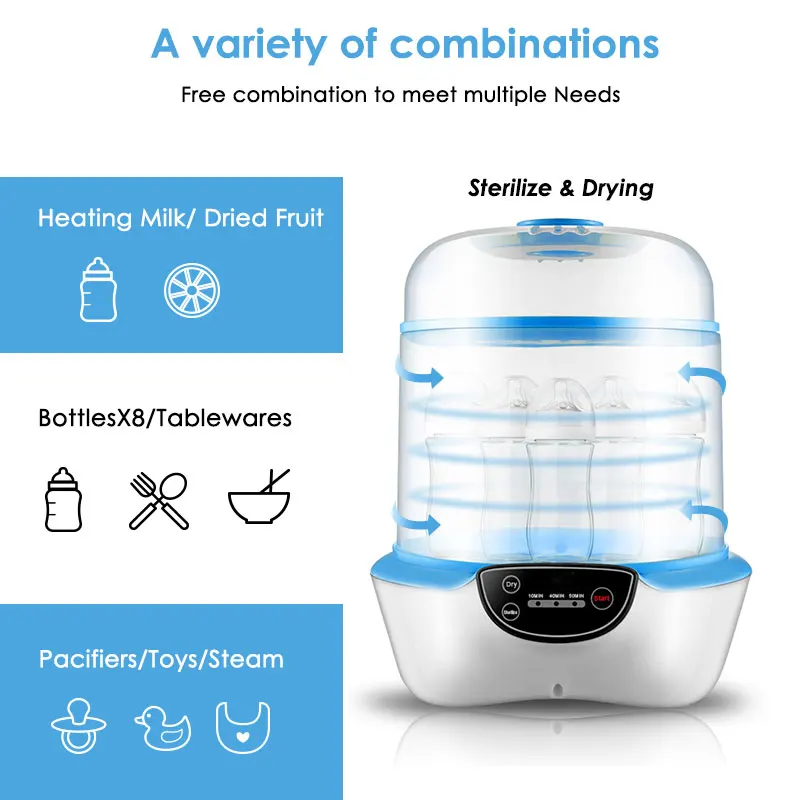 Baby Electric Steam Sterilizer Bottle Warmer And Dryer Machine For With ...