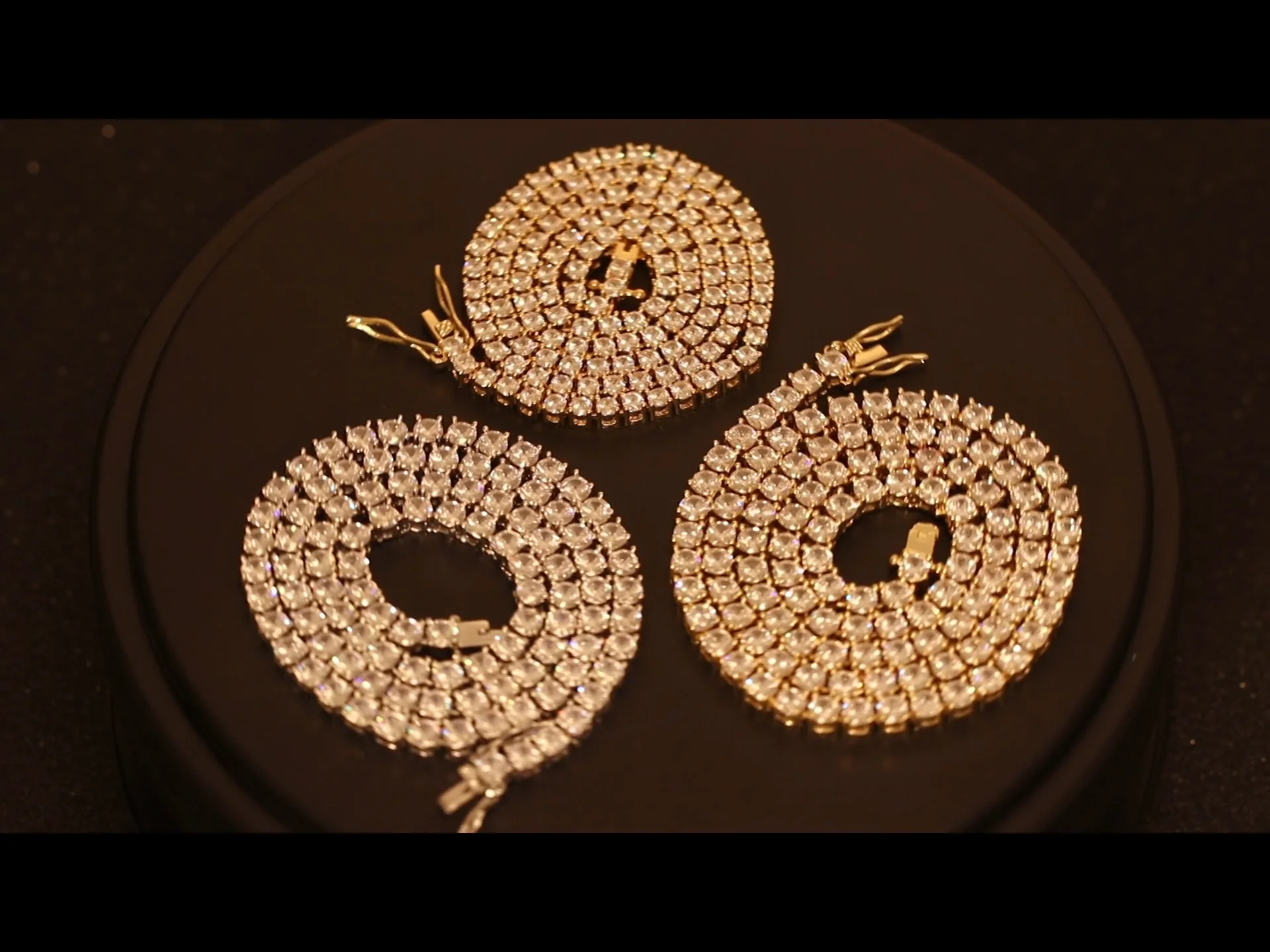 3mm 4mm 5mm Tennis Chain Jewellery Diamond Choker Iced Out Cz Hip Hop ...