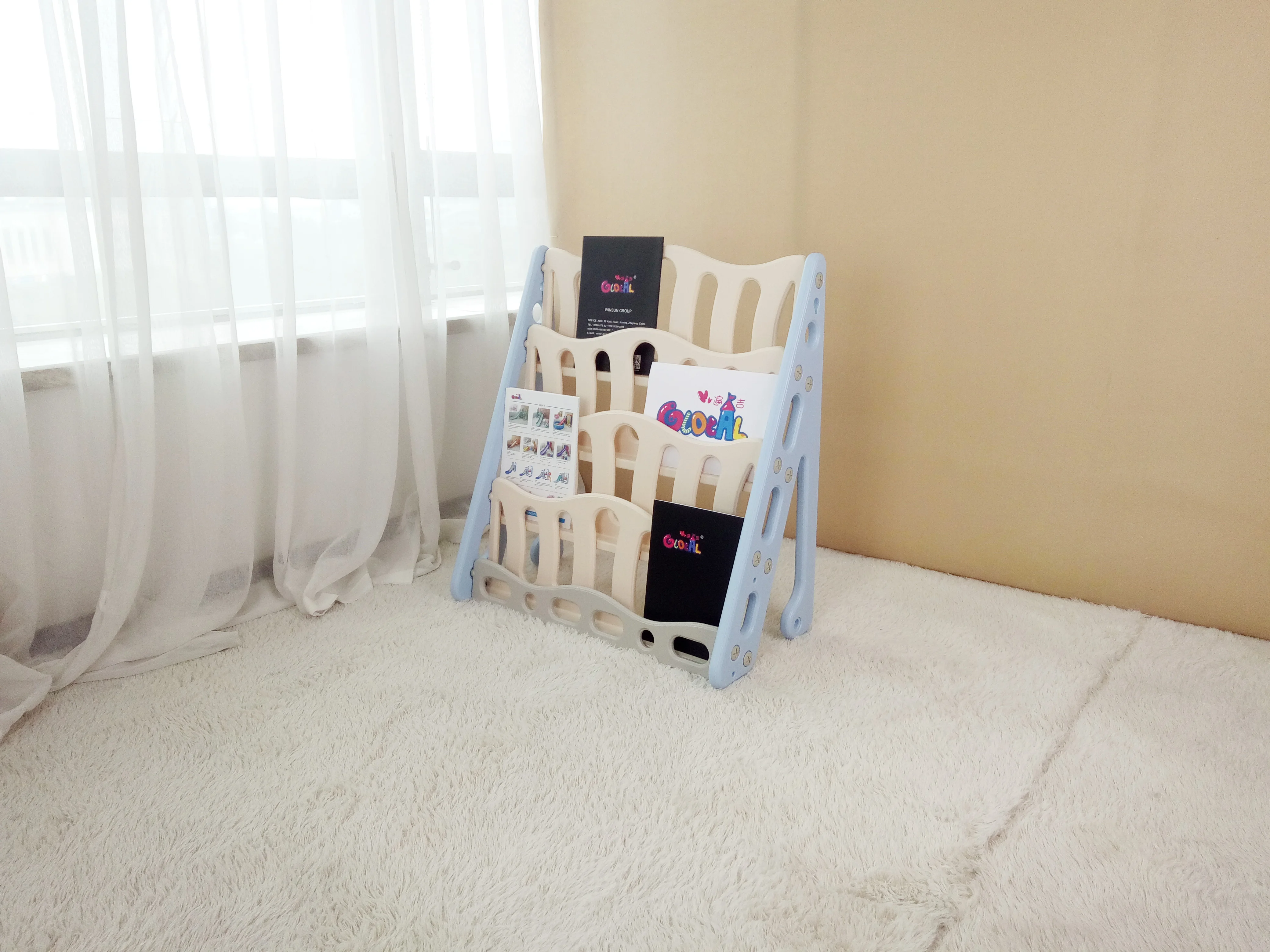 Baby Bookshelf Kindergarten Furniture Sets Display Kids Plastic ...