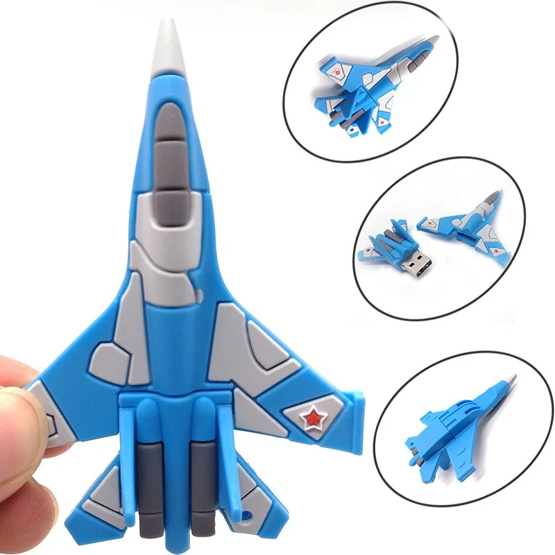 Rubber Soft PVC 3D Helicopter Plane USB Flash Drive