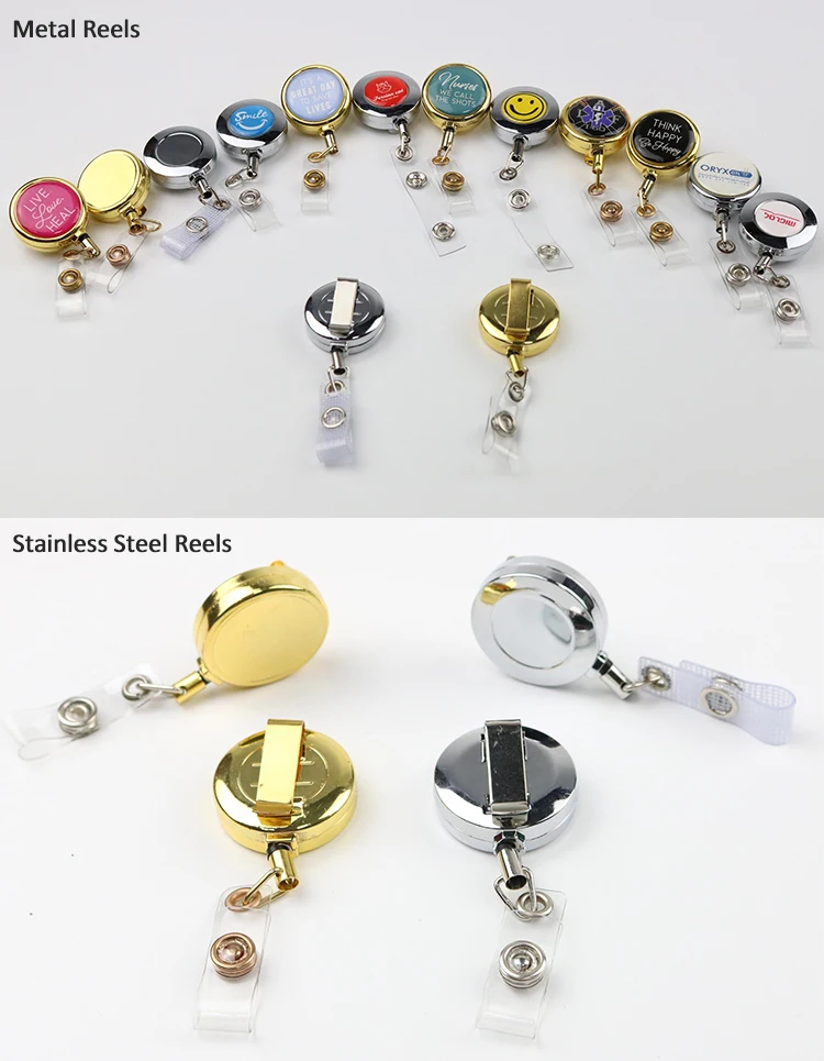 Custom Epoxy Logo Retractable Yoyo ID Plastic Badge Holder