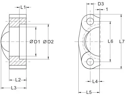 SAE CODE 61 62 SPLIT FLANGE HALVES in Stainless Steel