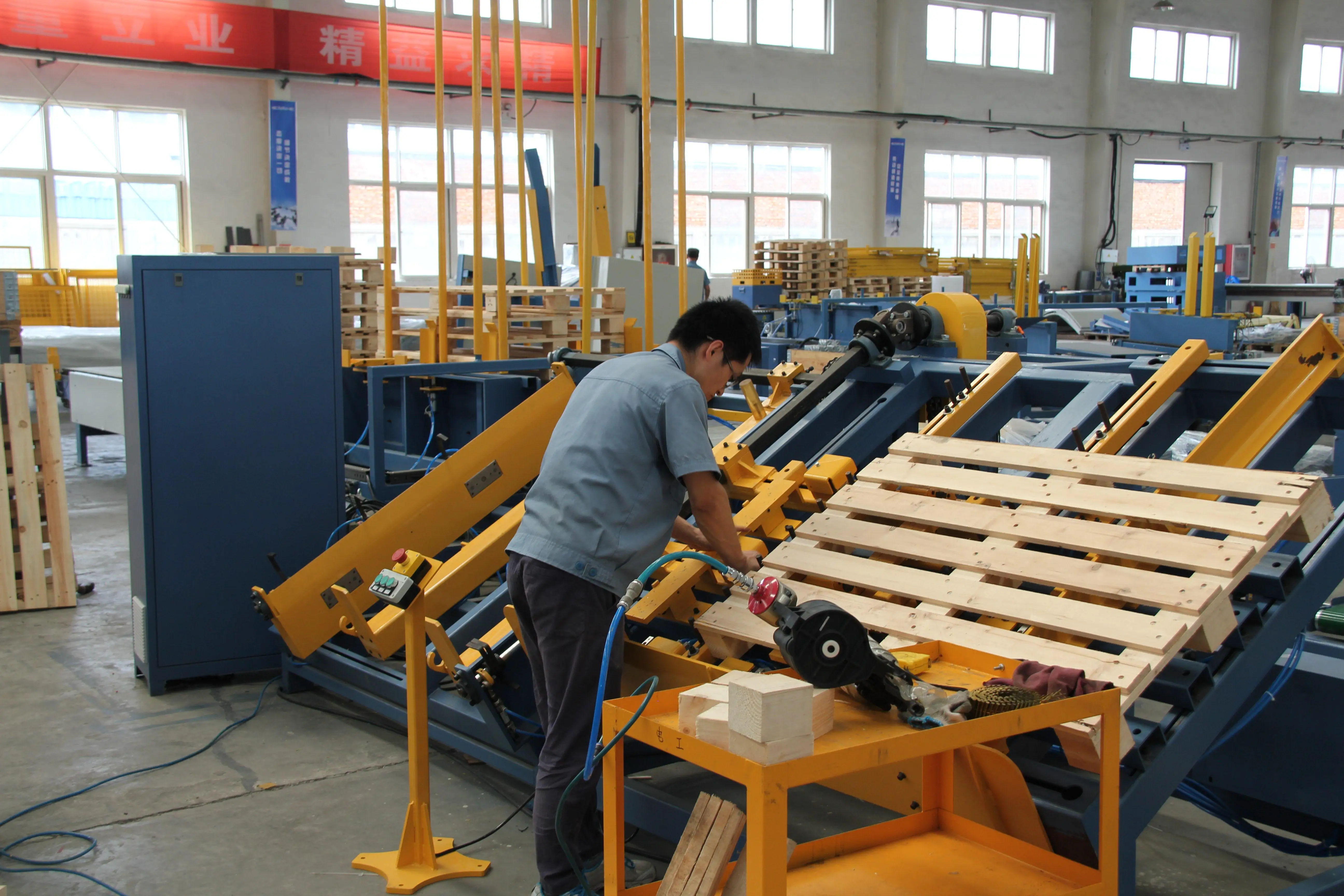 Sf9023 Manual Block Pallet Nailing Machine - Buy Block Pallet Nailing ...