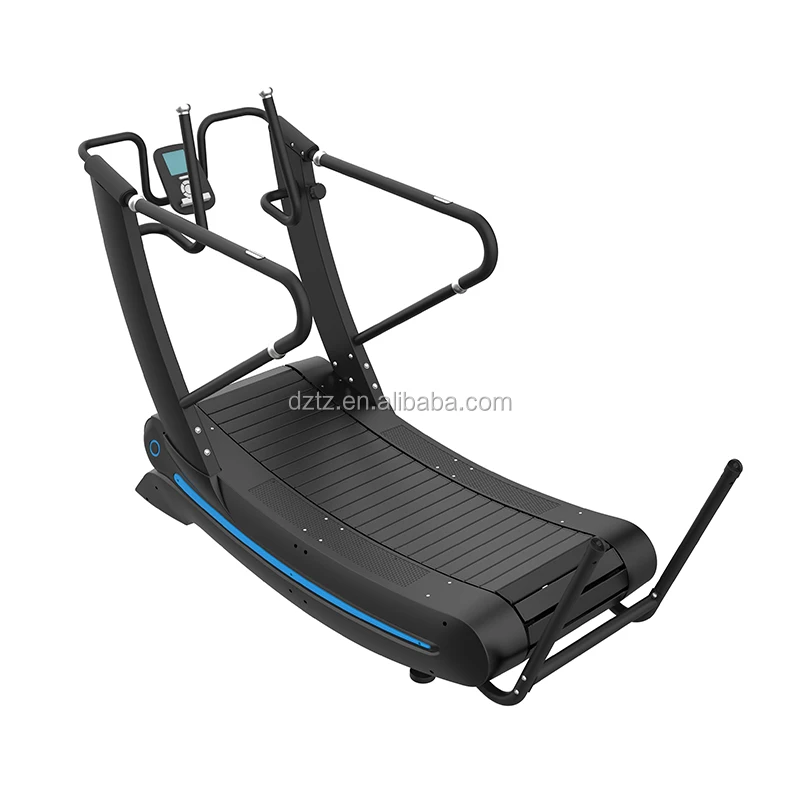 Commercial Air Running Machine / Gym Fitness Curved Treadmill With ...