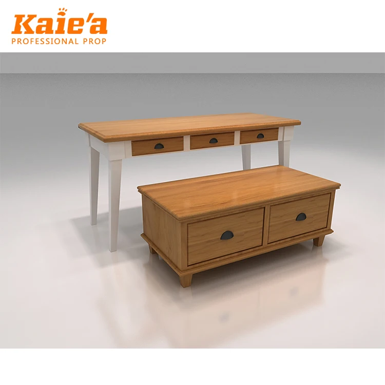Elegant Style Wooden Clothes Shop Counter Table Design For Garments ...