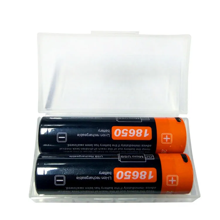 New Micro Usb Charging 3.7v 2600mah Rechargeable 18650 Li-ion Battery ...