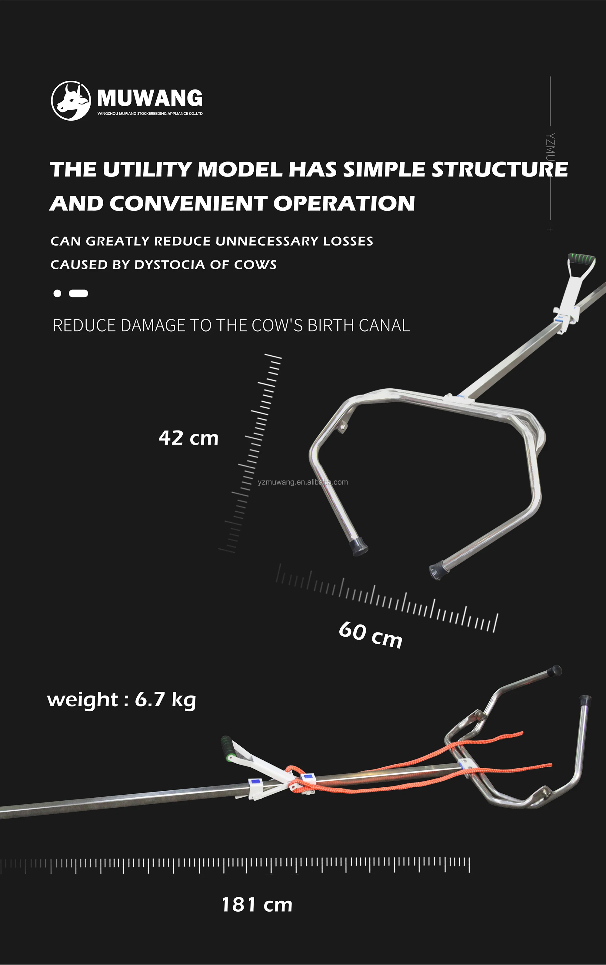 Calving Aid Calf Pullers - Stainless Steel 304 Quality