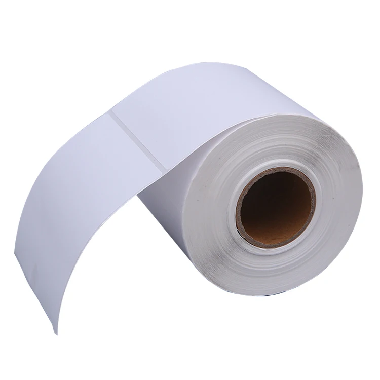 500 Sheets Roll 4x4 100x100 Blank White Tape Free Direct Thermal Paper ...