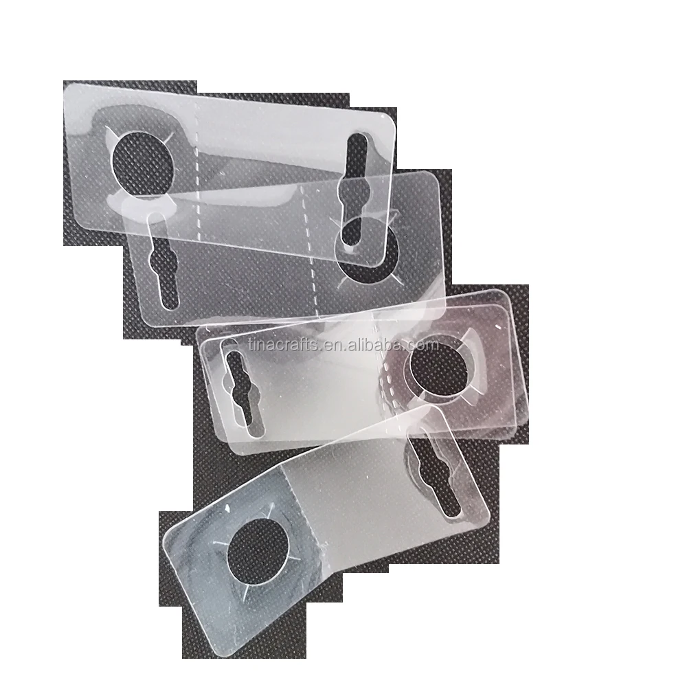 Transparent PVC Plastic Bottle Neck Hang Tabs - Customizable