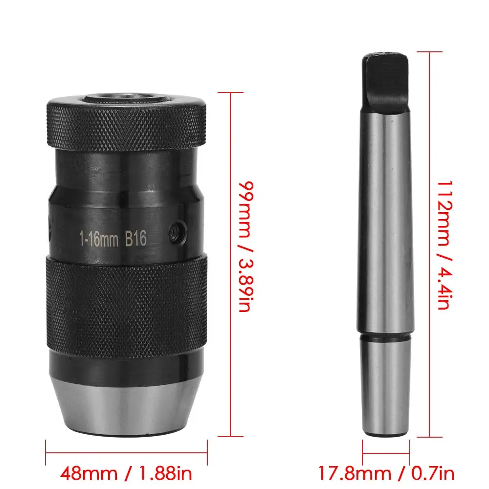 China Factory Drill Chucks Arbor MT2 with Keyless Drill Chucks 1-16 B16 ...