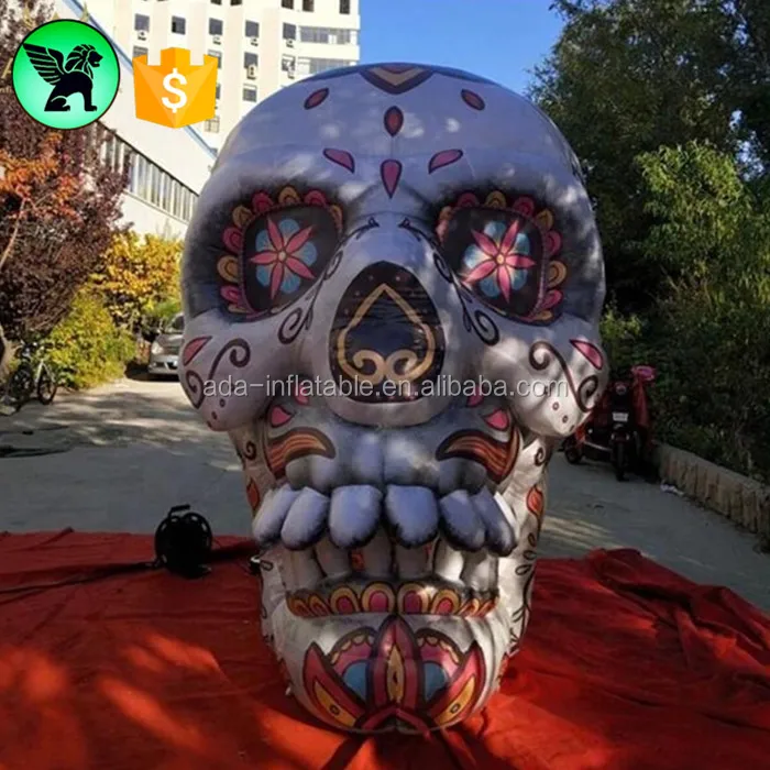 16ft Halloween Skull Inflatable - Customized Advertising