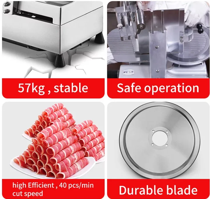 Heavy Duty Stainless Steel Beef Fish Sausage Frozen Meat Slicer ...