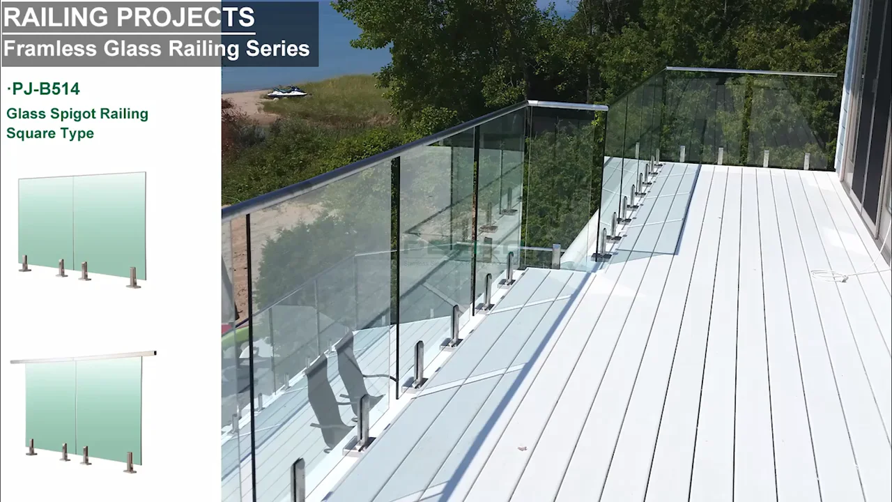 Modern Railing 304 Stainless Steel Frameless Glass Balustrade ...