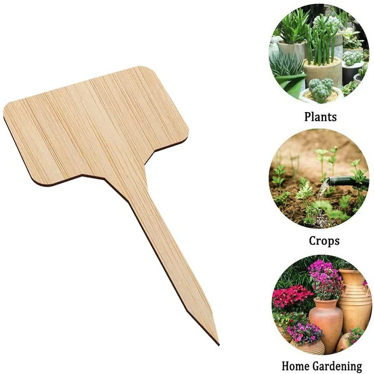 60 Pcs Garden Bamboo Label Stakes Outdoor Sticks Waterproof Marker ...