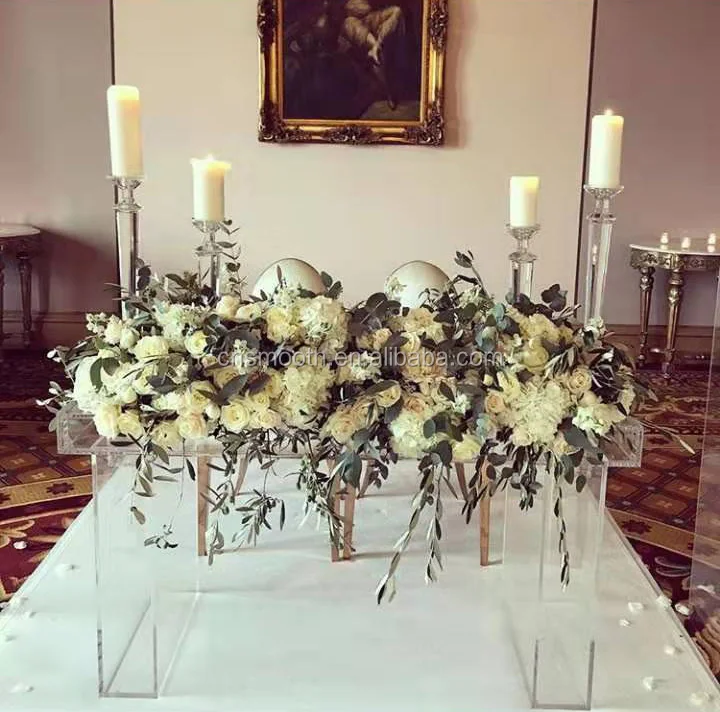 New Style Modern Square Clear Acrylic Wedding Dining Ghost Table - Buy ...