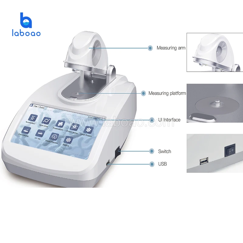Nano Micro Volume Nanodrop Spectrophotometer For Nucleic Acids And ...