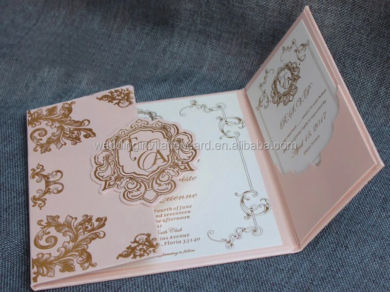 Unique Texture Cardstock Wedding Invitation Die Cut Envelope