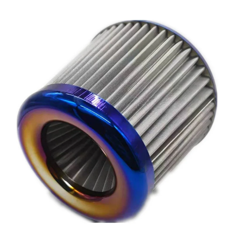 2.5" 63mm Flange X 6" Height Round Tapered Cone Dry Air Intake Filter ...
