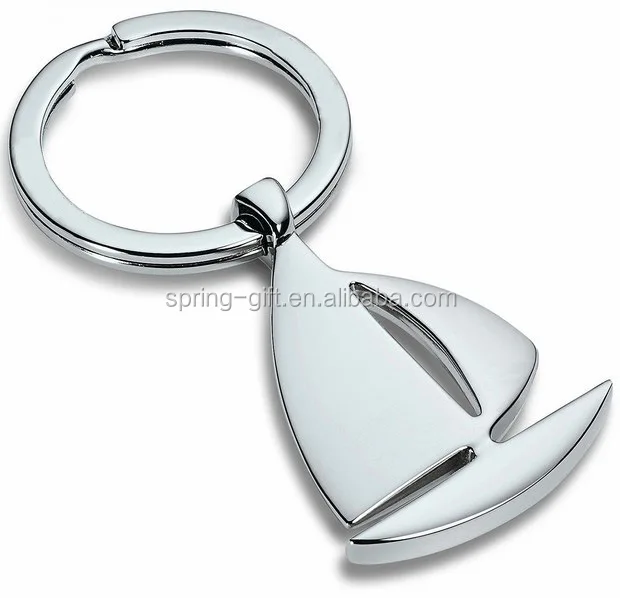 Metal Sailing Boat Keychain - Zinc Alloy Sailboat Ring